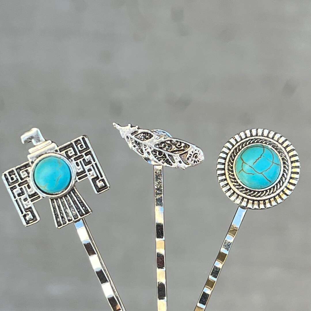Turquoise Hair Pins, Western Hair Pin, Cowgirl Hair Pin, Decorative ...