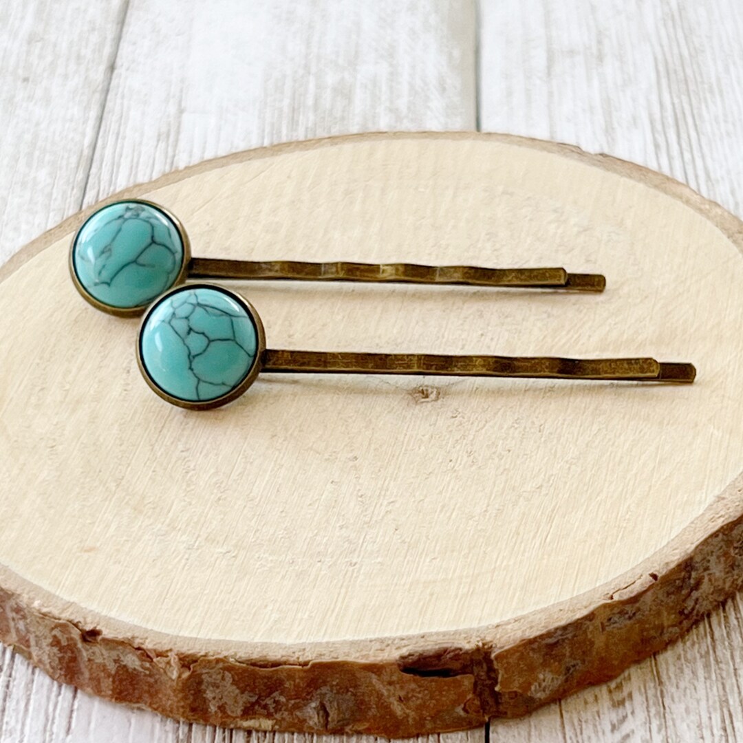 Boho Turquoise Hair Pin, Western Hair Pin, Cowgirl Hair Pin, Decorative ...