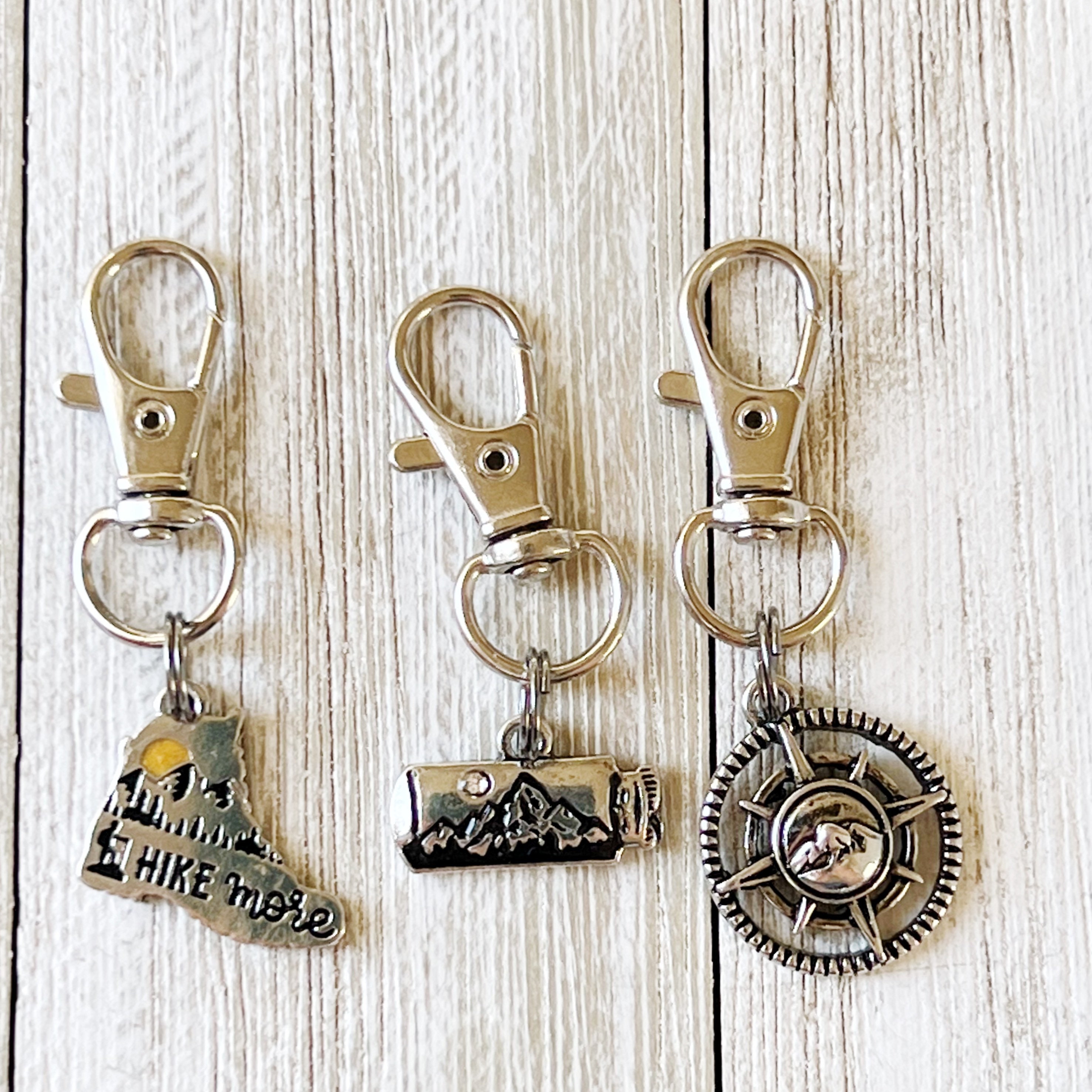 Hiking Zipper Pulls for Backpacks, Cute Purse Charms, Unique Custom ...