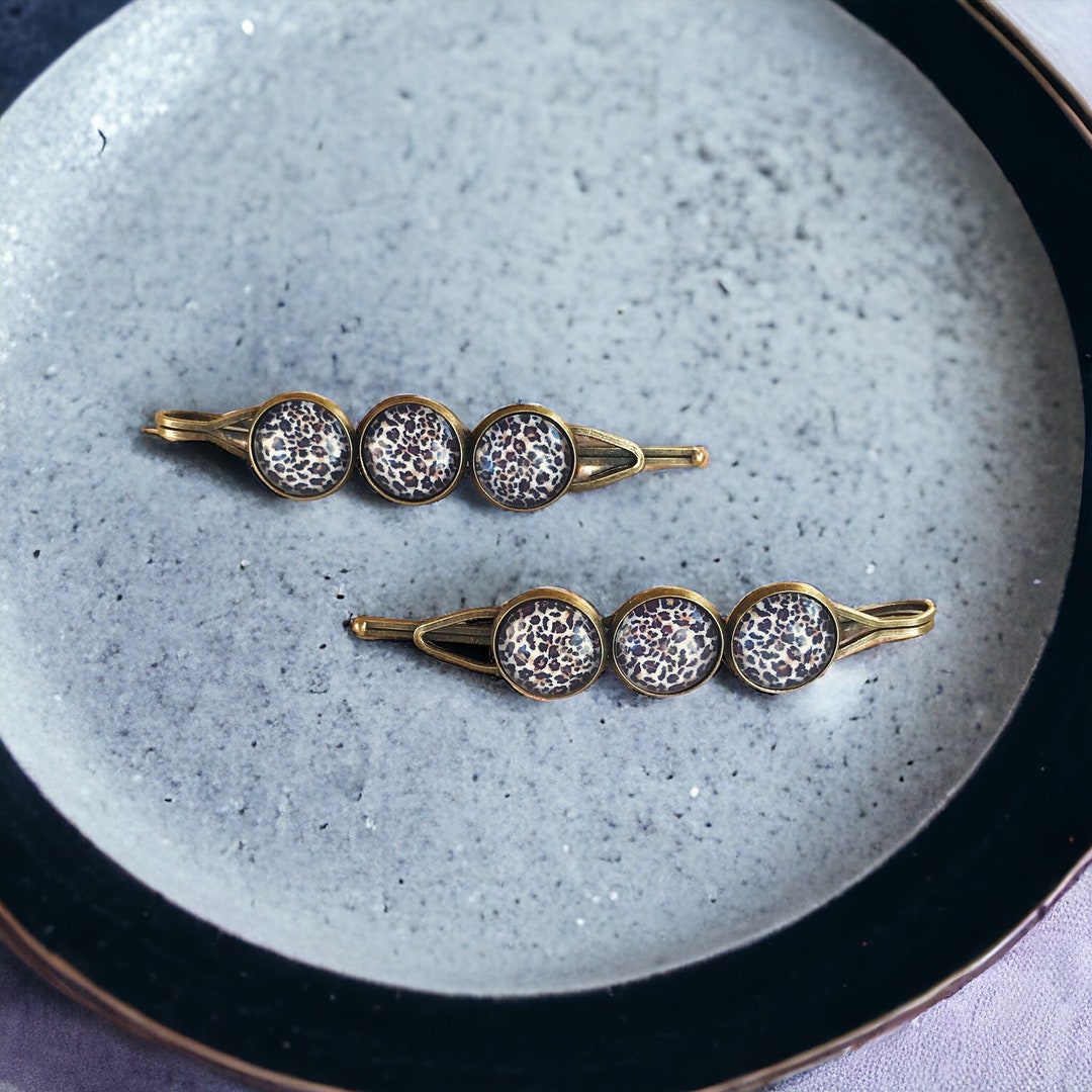 Animal Print Hair Pins, Cheetah Hair Pins, Womens Hair Clip, Animal ...