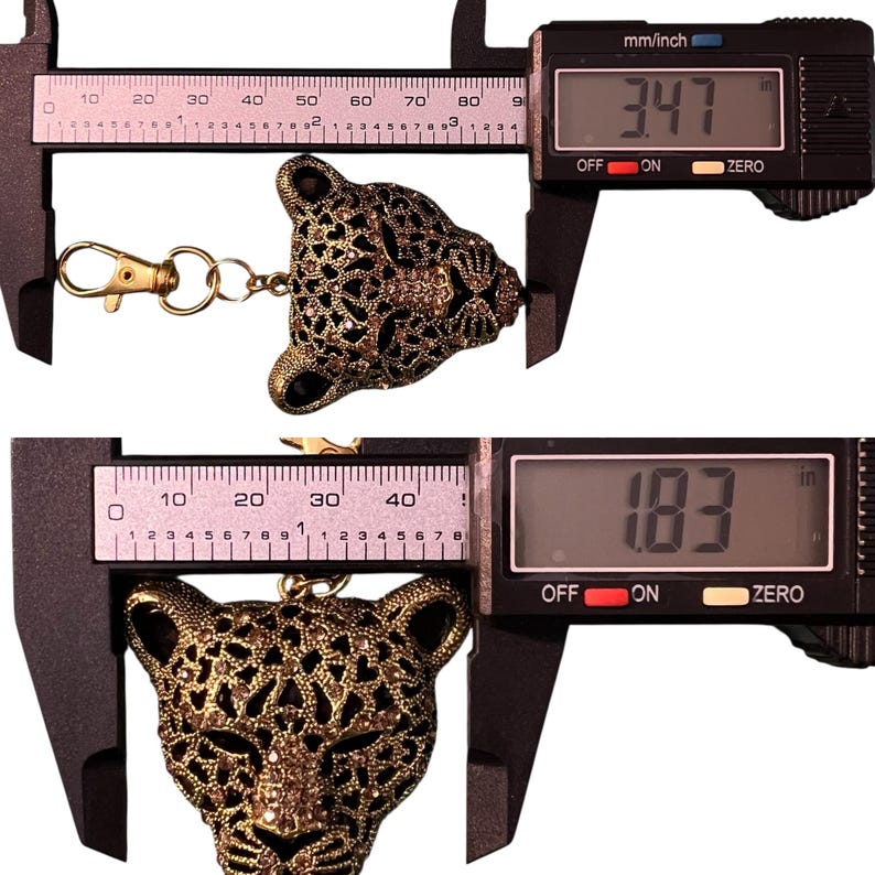 Rhinestone Cheetah Purse Charm – Animal Print Bag Accessory – Glam ...
