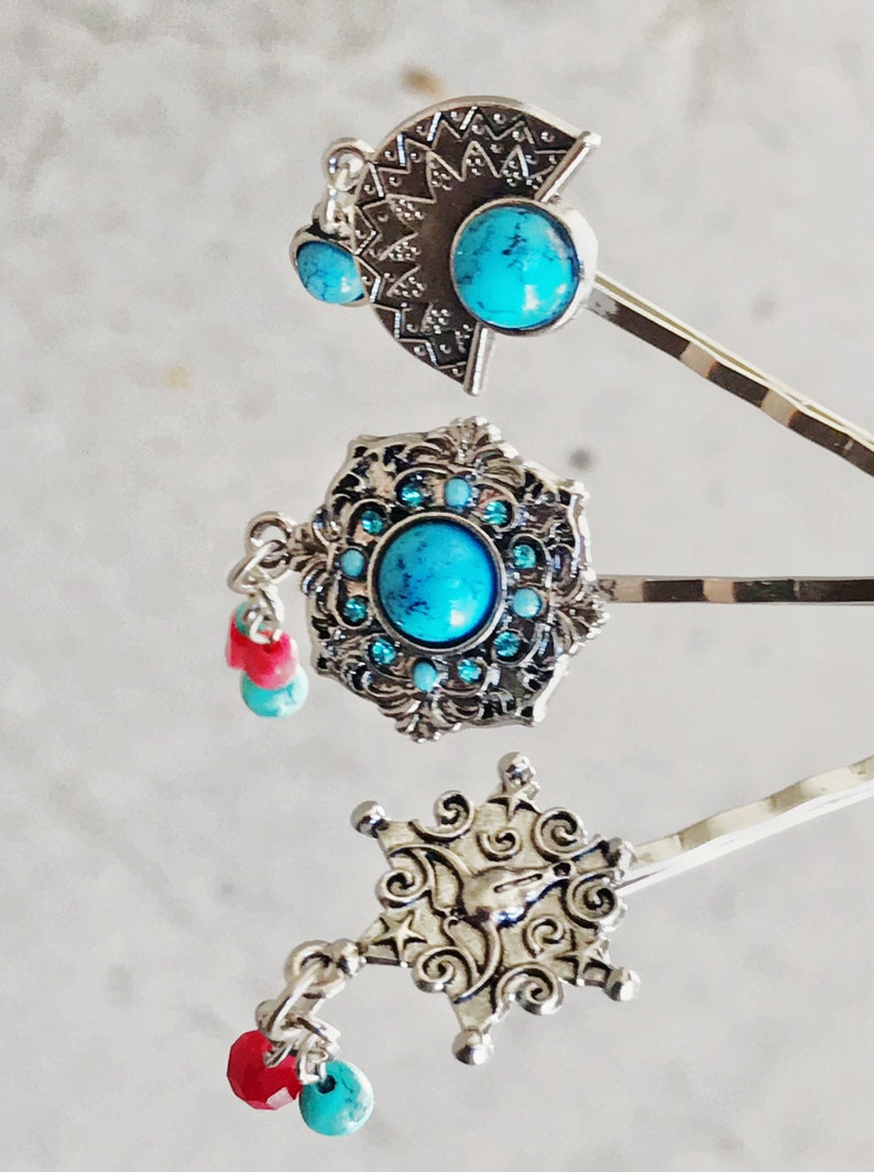 Turquoise Hair Pins Western Hair Pin Cowgirl Hair Pin | Etsy