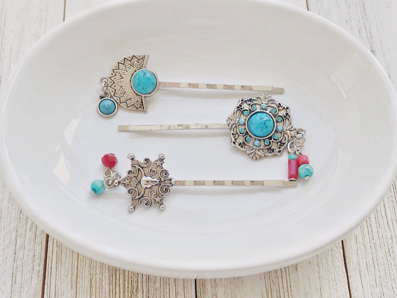 Turquoise Hair Pins Western Hair Pin Cowgirl Hair Pin | Etsy