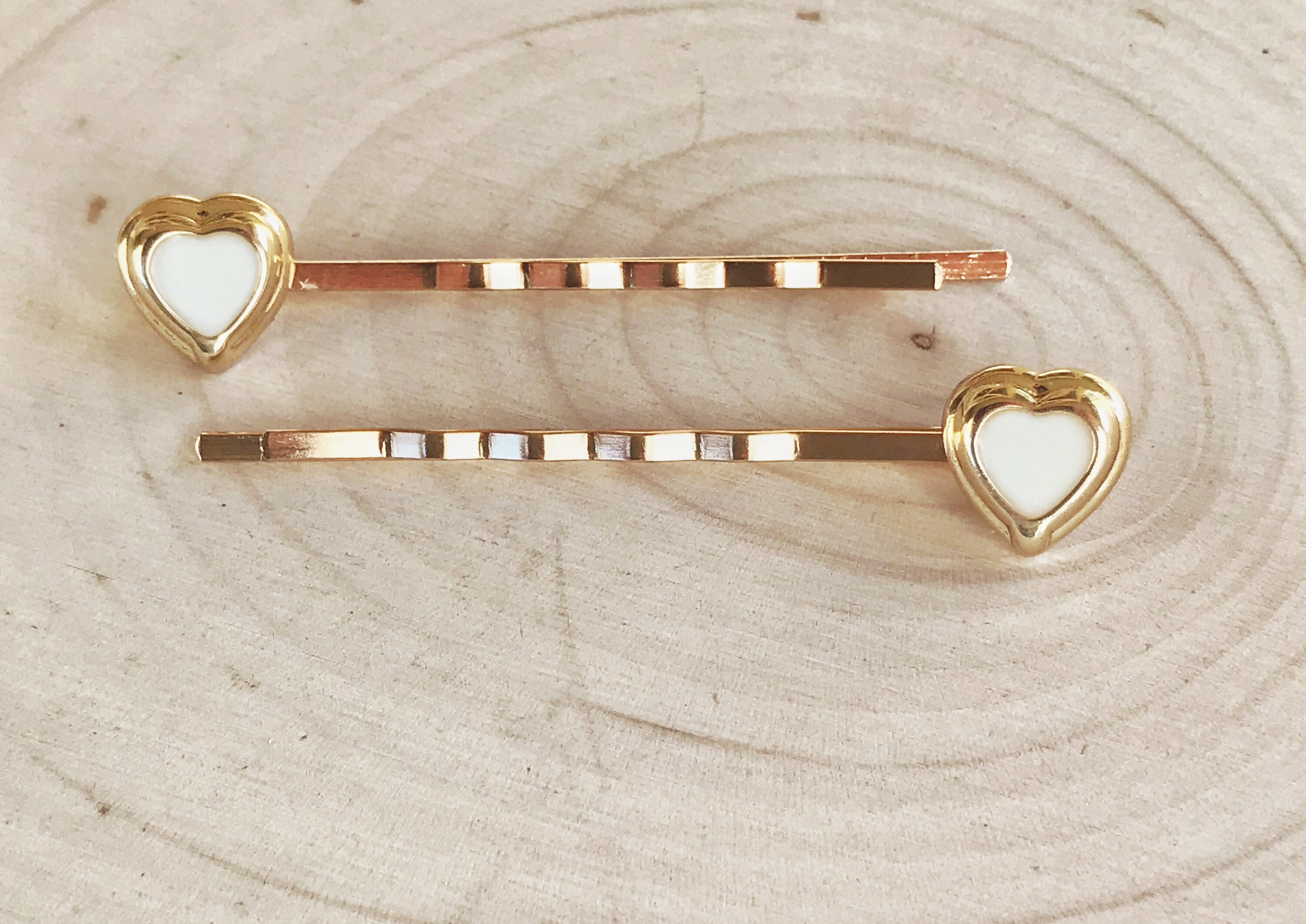 White Heart Hair Pin Heart Bobby Pin Womens Hair Pin | Etsy