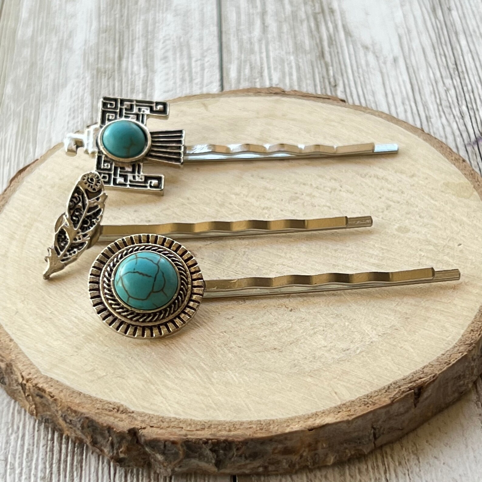 Turquoise Hair Pins Western Hair Pin Cowgirl Hair Pin - Etsy