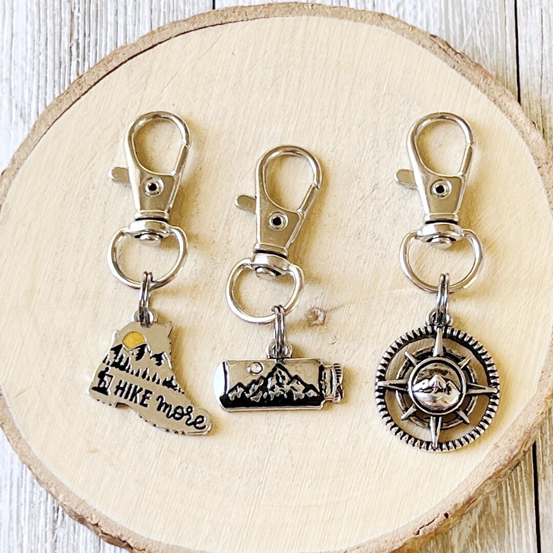 Hiking Zipper Pulls for Backpacks, Cute Purse Charms, Unique Custom ...