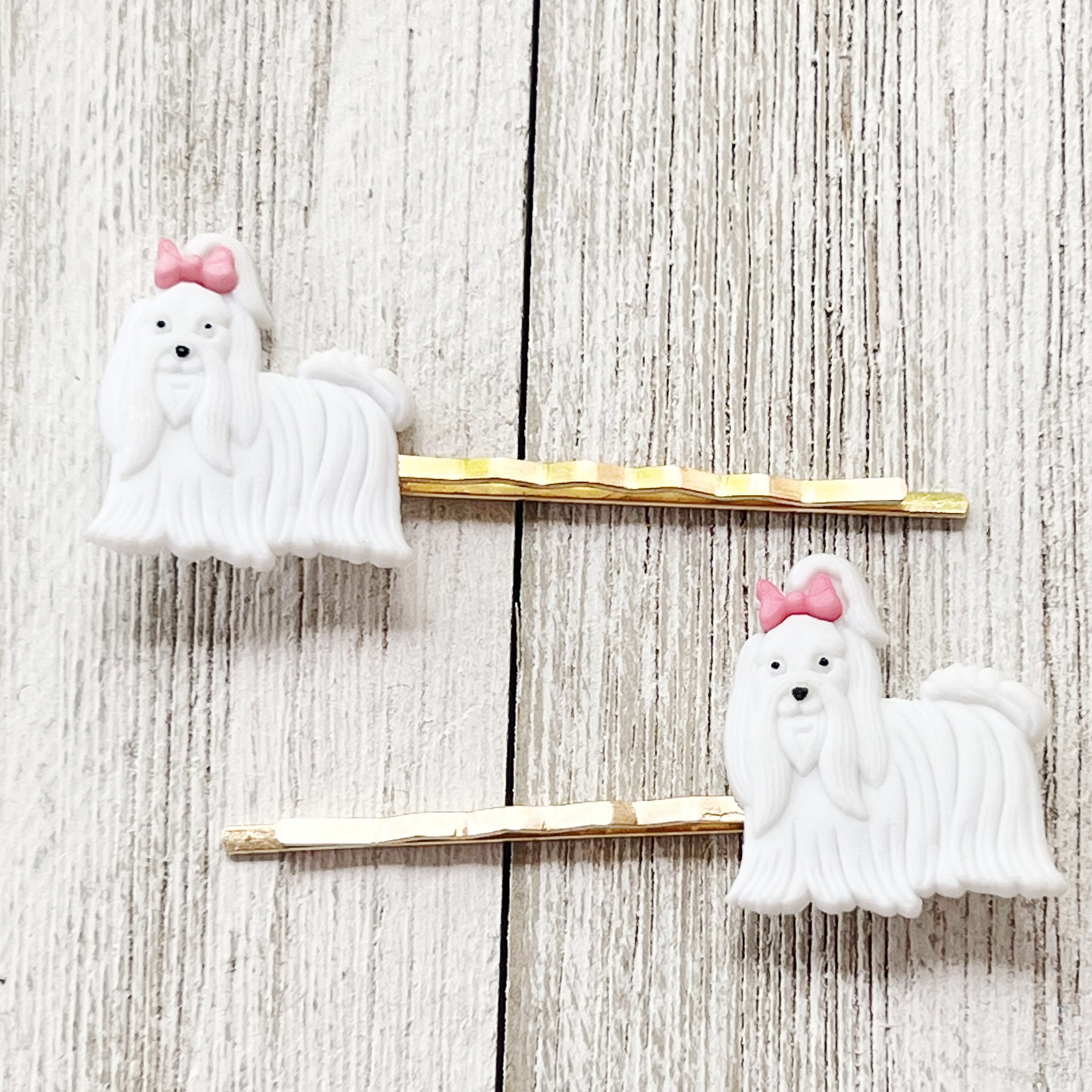 Hair Pins With Dogs, Dog Hair Clips, Dog Lover Gift Sets, Puppy Hair ...