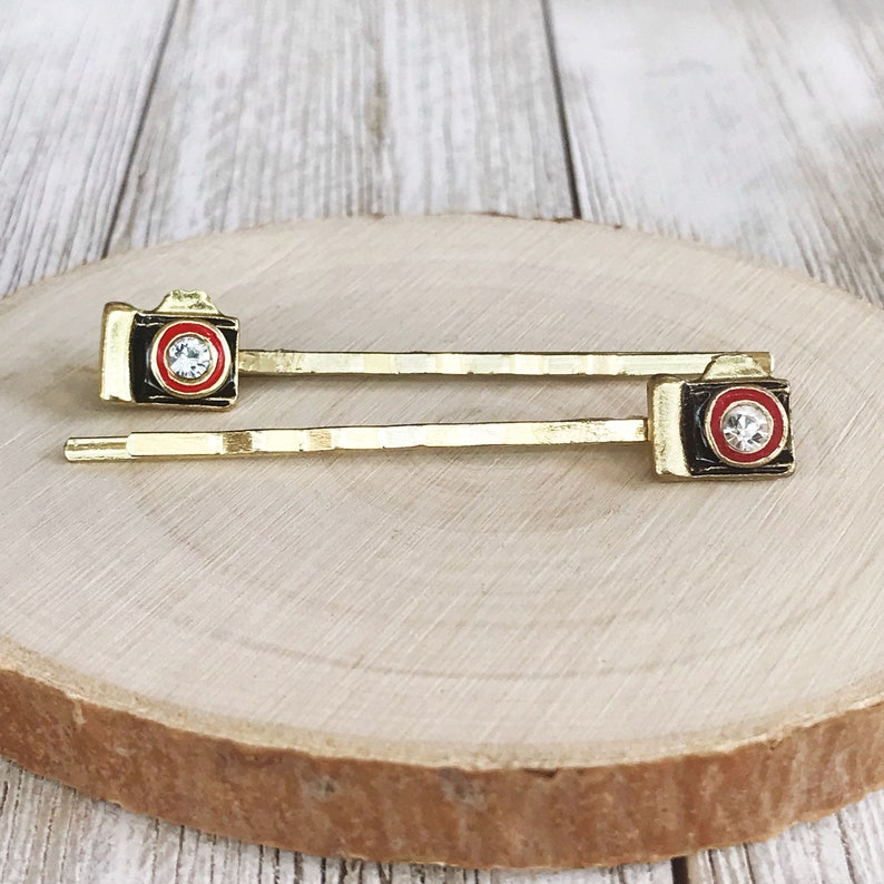 Camera Hair Pin, Woman Photographer Gift, Decorative Bobby Pin Set ...