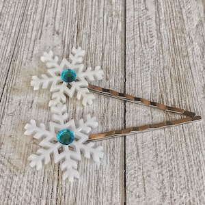 Snowflake Hair Pin, Christmas Hair Clip, Winter Barrette, Snowflake ...