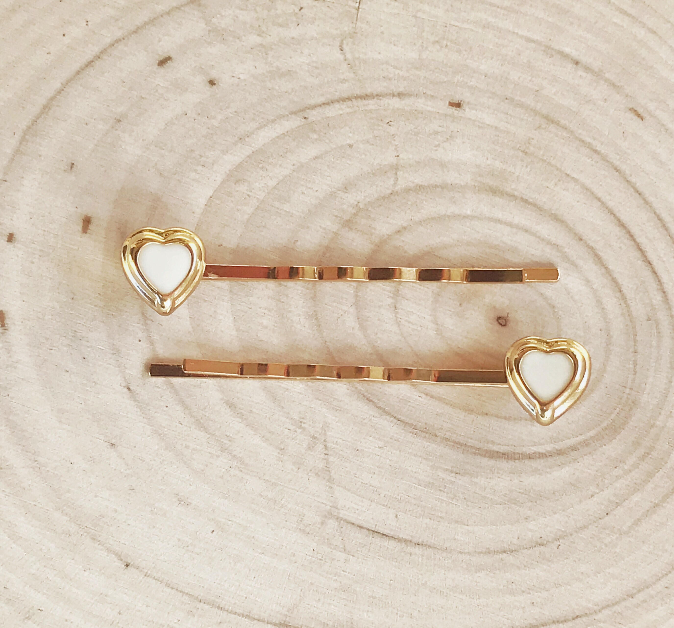 White Heart Hair Pin Heart Bobby Pin Womens Hair Pin | Etsy