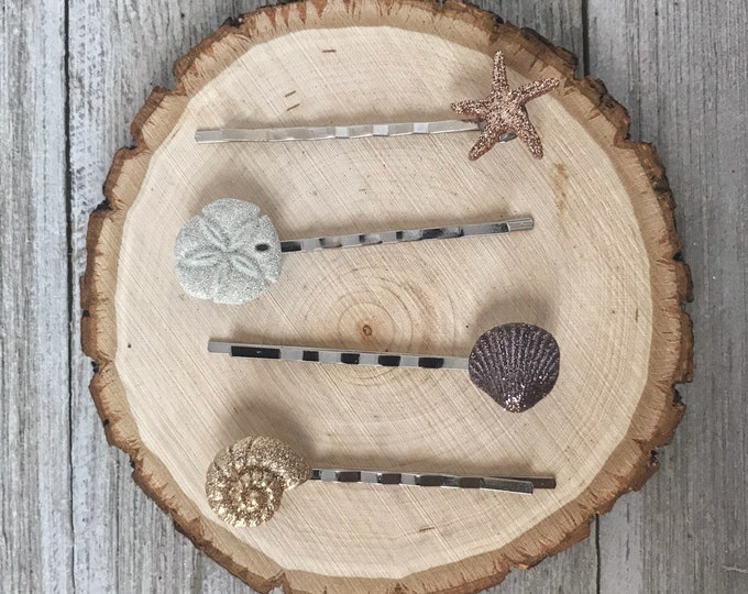 Starfish Hair Pins, Beach Hair Pins, Summer Hair Pins, Sea Shell Bobby ...