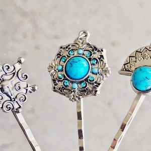 Turquoise Hair Pins Western Hair Pin Cowgirl Hair Pin | Etsy