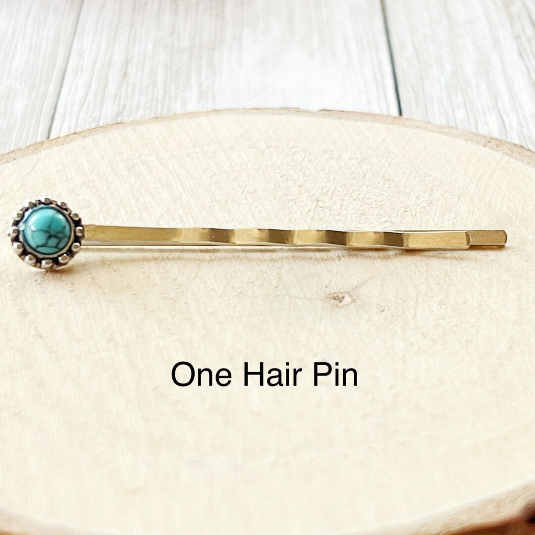 Turquoise Hair Pin, Boho Western Hair Pin, Cowgirl Hair Pin, Decorative ...