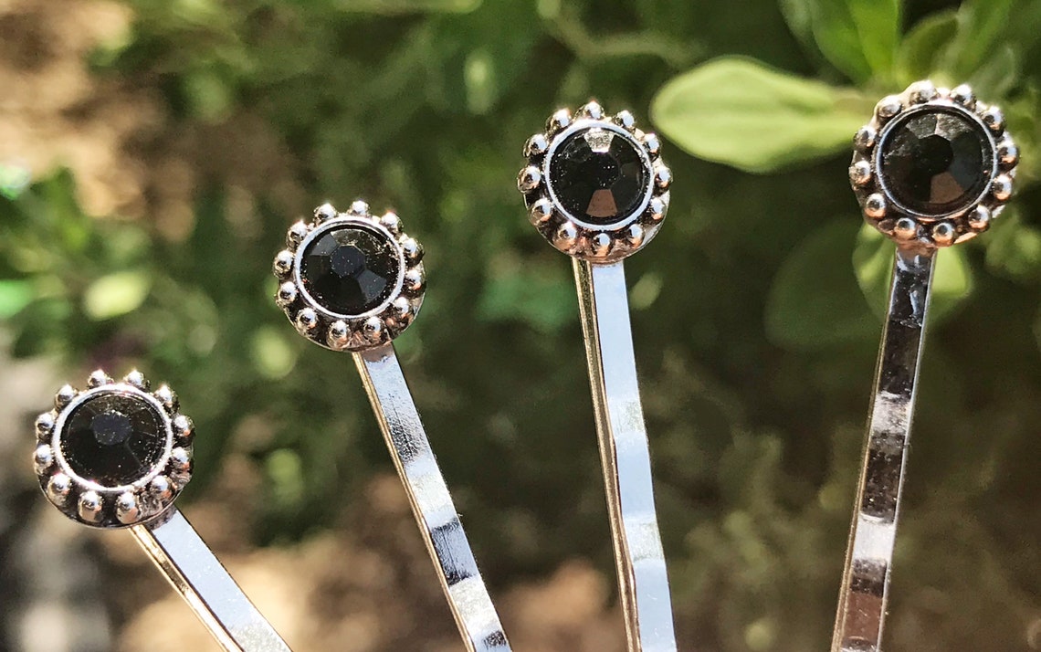 Boho Black Stone Hair Pins Western Hair Pin Cowgirl Hair | Etsy