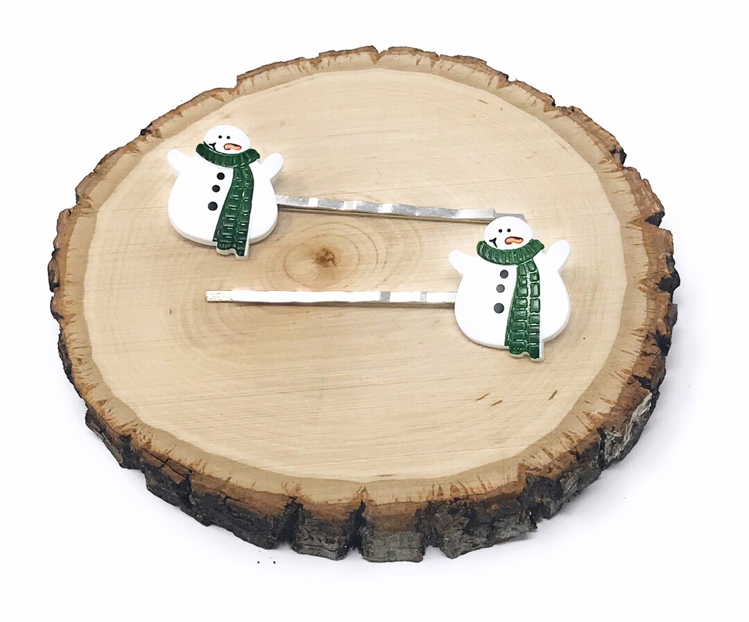 Snowman Hair Pins, Winter Hair Pins, Christmas Hair Pins, Decorative ...