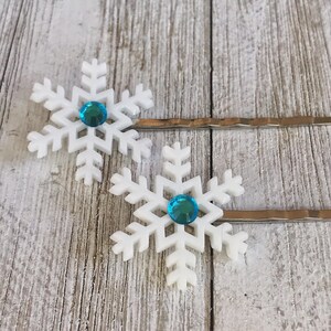 Snowflake Hair Pin, Christmas Hair Clip, Winter Barrette, Snowflake ...