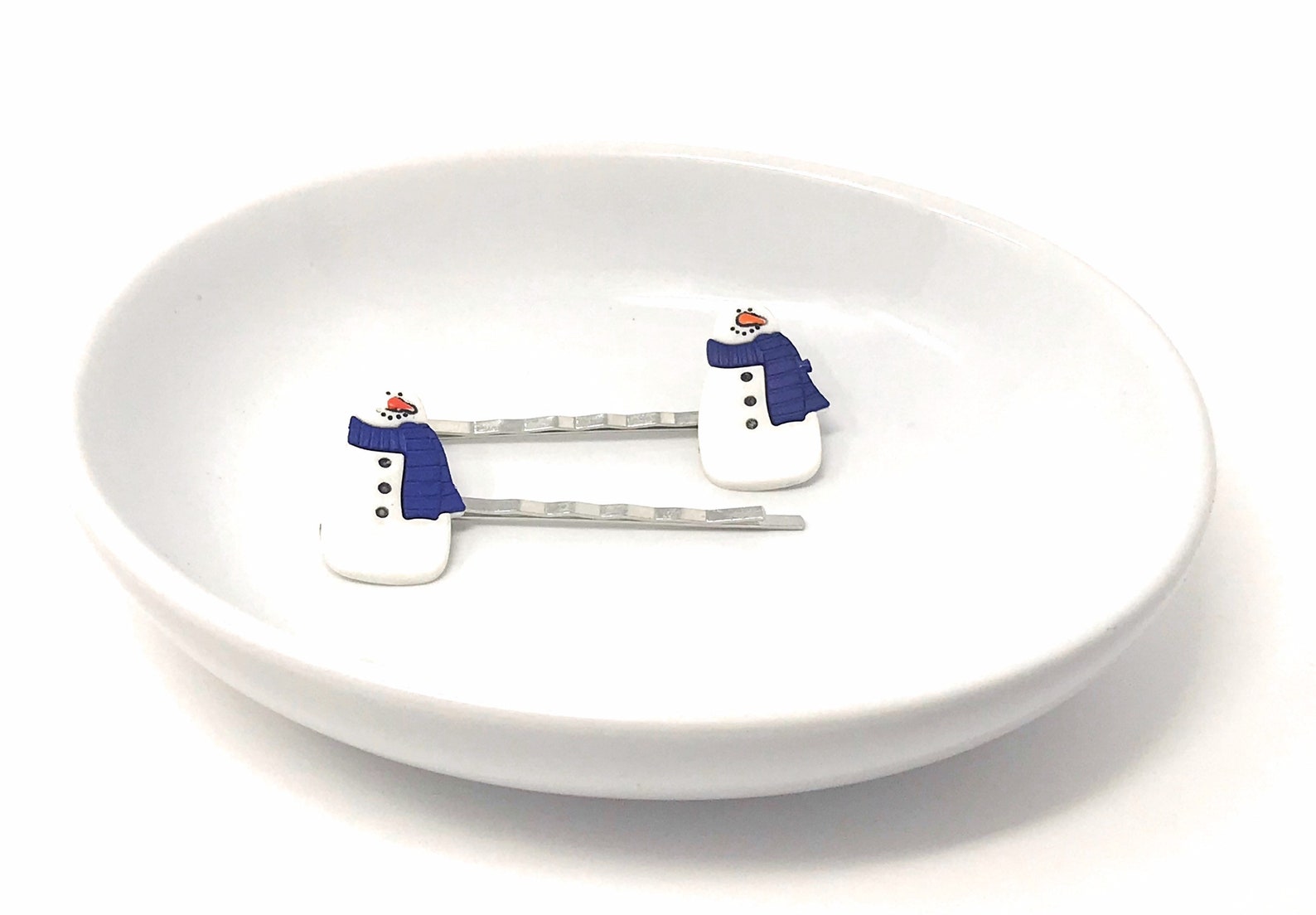 Snowman Hair Pins Winter Hair Pins Christmas Hair Pins - Etsy