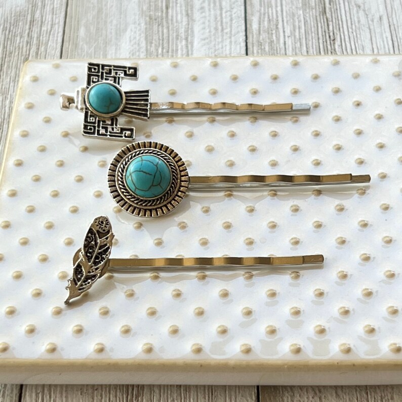 Turquoise Hair Pins Western Hair Pin Cowgirl Hair Pin - Etsy