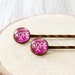 Pink Hope Ribbon Hair Pins Breast Cancer Awareness Jewelry - Etsy