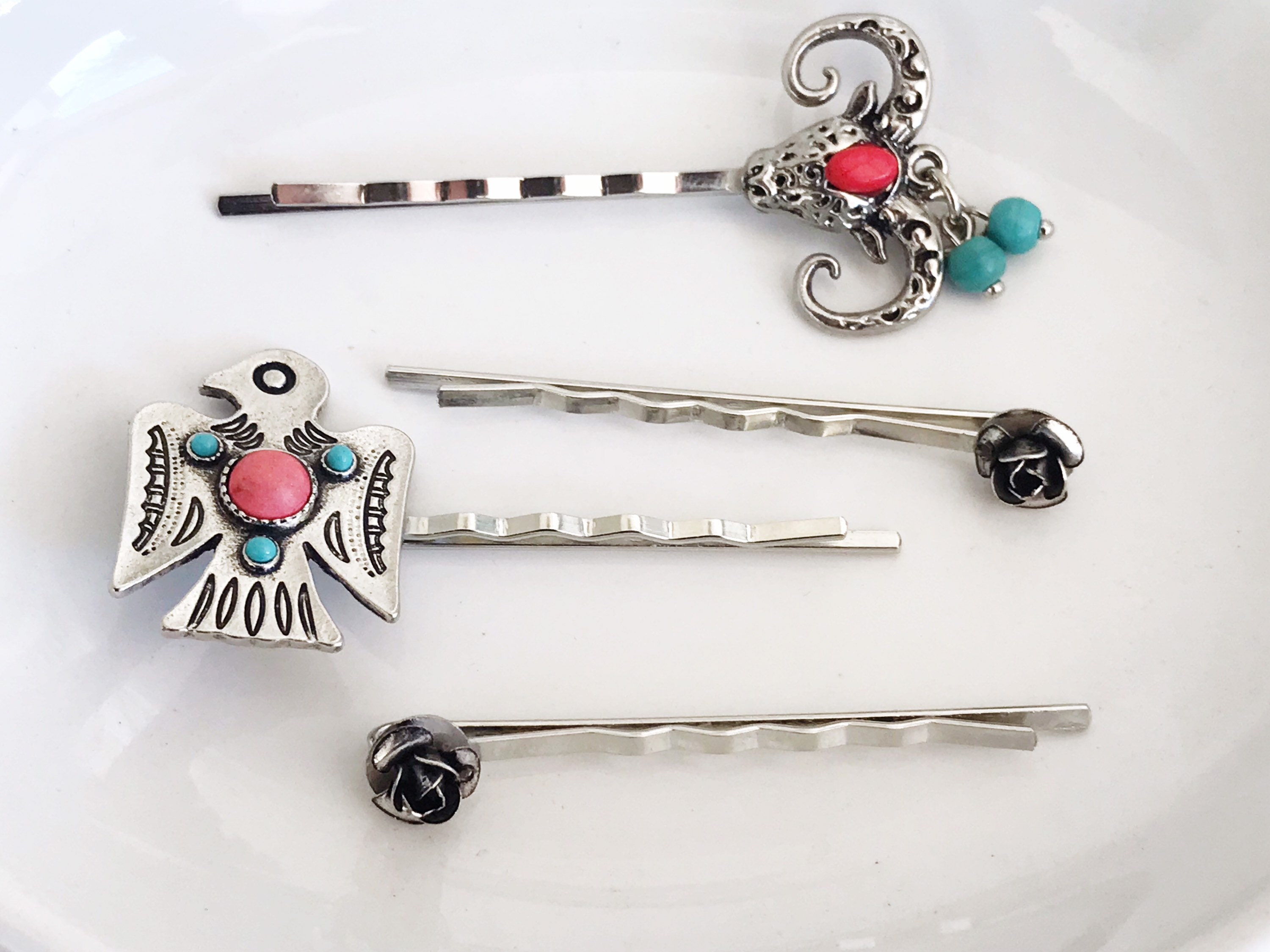 Turquoise Hair Pins Western Hair Pin Cowgirl Hair Pin | Etsy