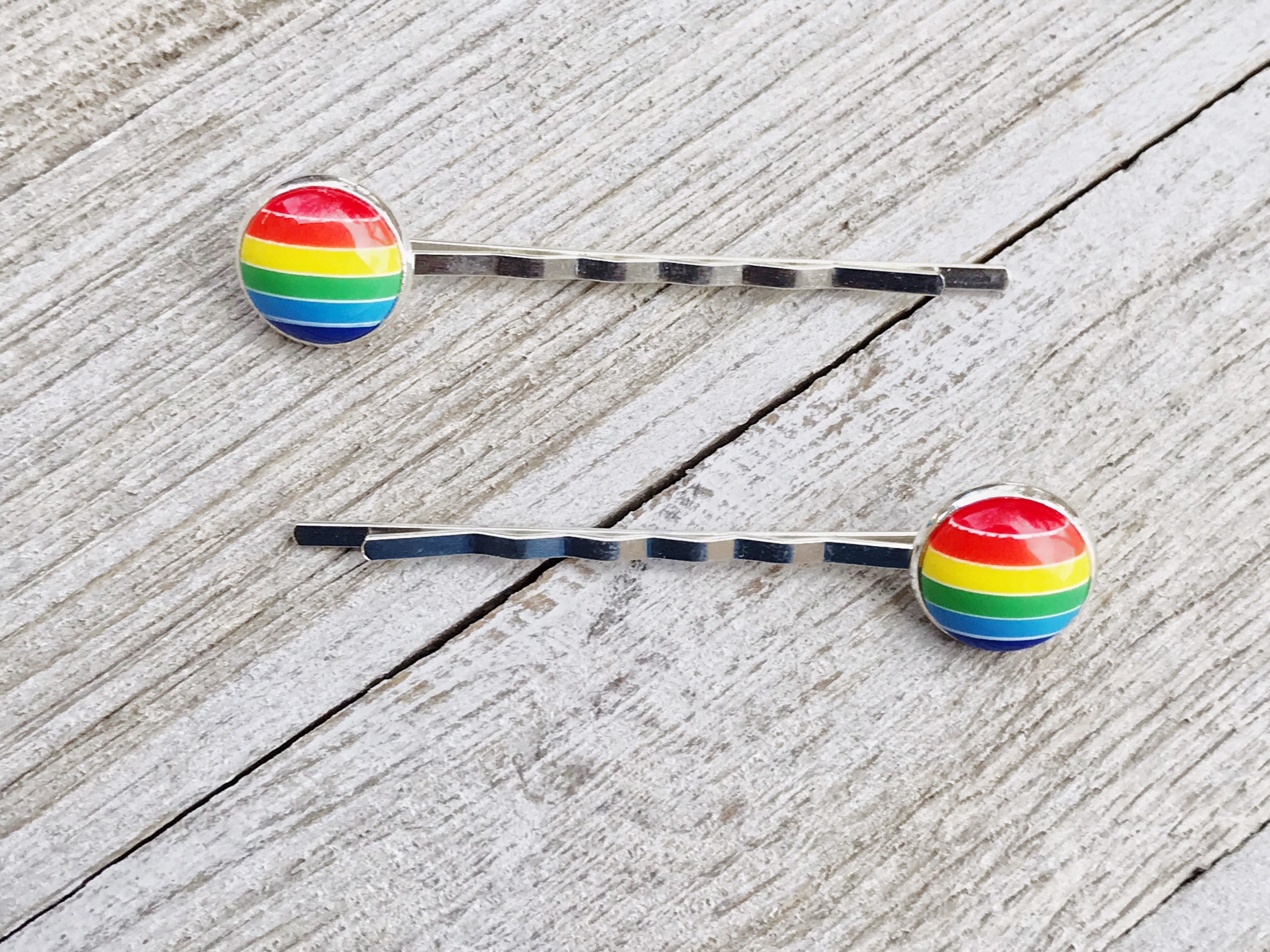 Rainbow Hair Pins Summer Hair Pins Retro Vintage Hair Clips | Etsy