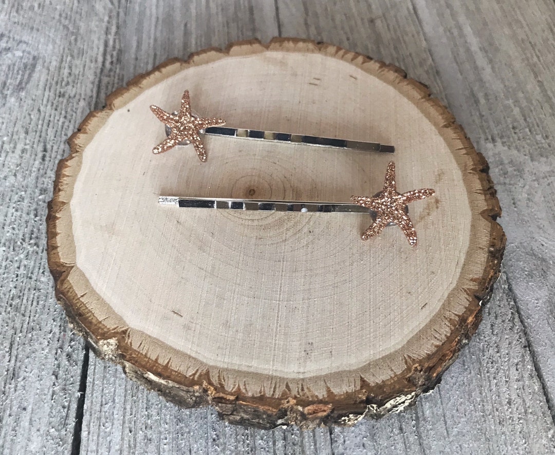 Starfish Hair Pins, Beach Hair Pins, Summer Hair Pins, Sea Shell Bobby ...