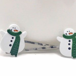 Snowman Hair Pins, Winter Hair Pins, Christmas Hair Pins, Decorative ...