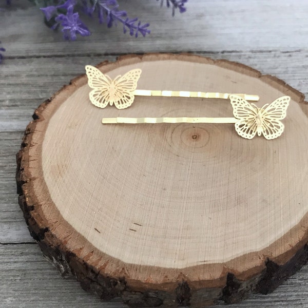 Butterfly Hair Pins - Etsy