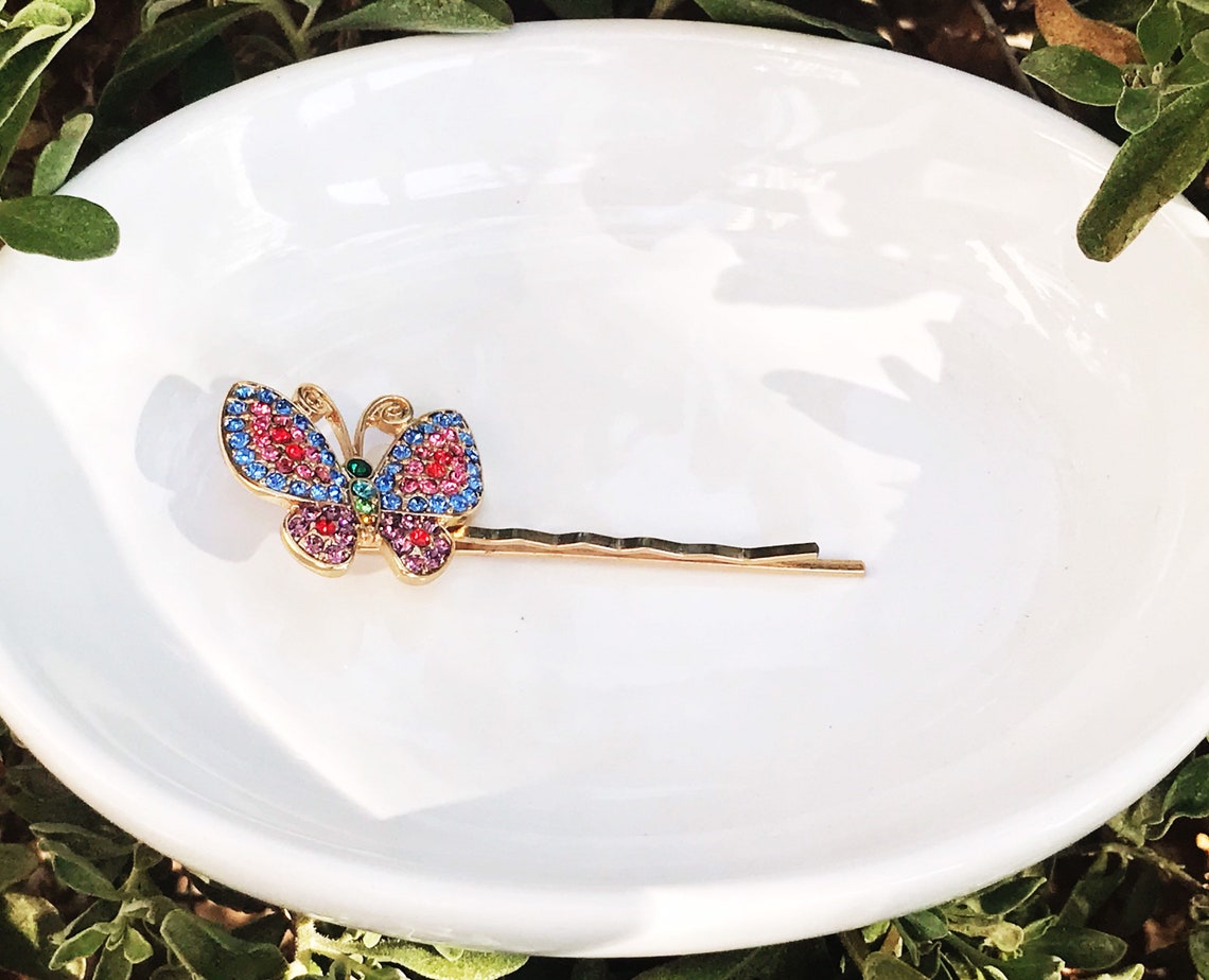 Rhinestone Butterfly Hair Pins Hair Pins for Woman Trendy - Etsy