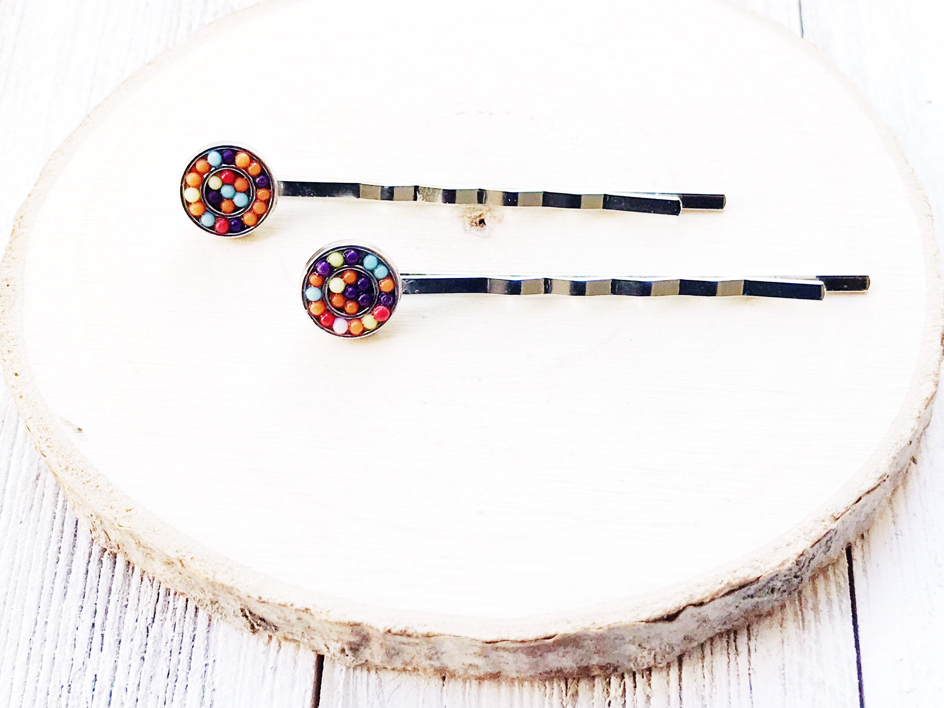 Seed Bead Hair Pins Boho Hair Pin Beaded Barrettes Womens | Etsy