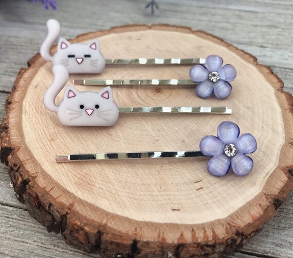 Cat Hair Pins Decorative Hair Pins Flower Bobby Pins Womens | Etsy