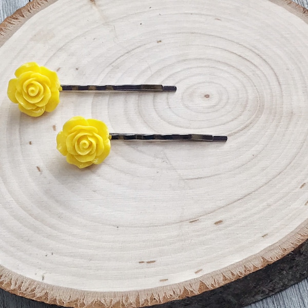 Yellow Bobby Pins - Etsy