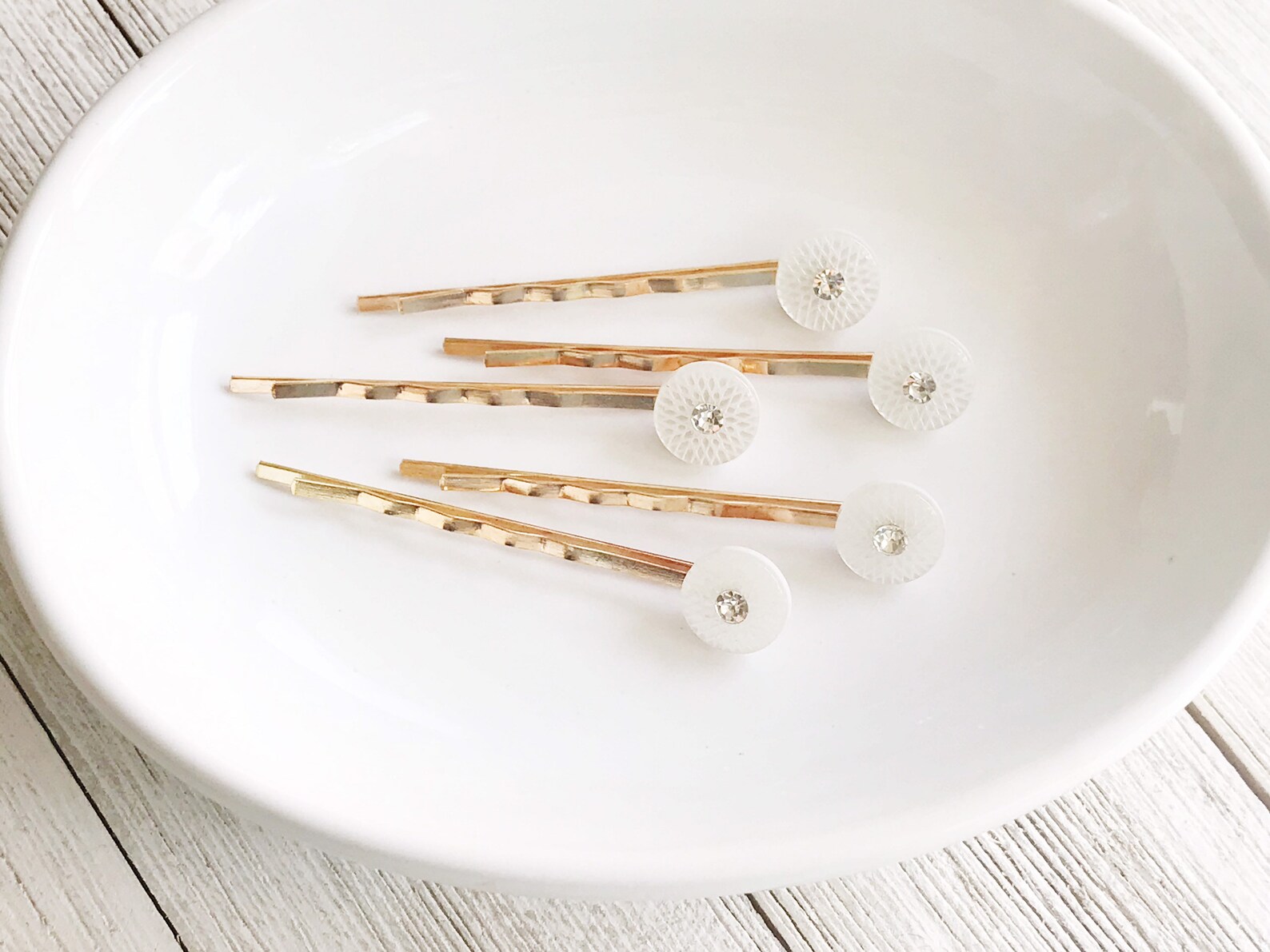 Épingles à cheveux géométriques blanches épingle à cheveux en - Etsy France