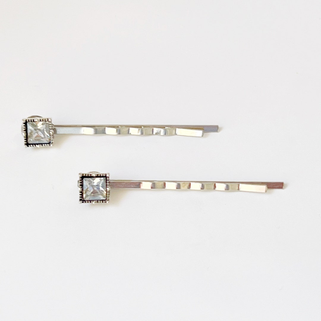 Glass Hair Pins, Square Hair Pins, Hair Pins for Woman, Trendy Hair ...