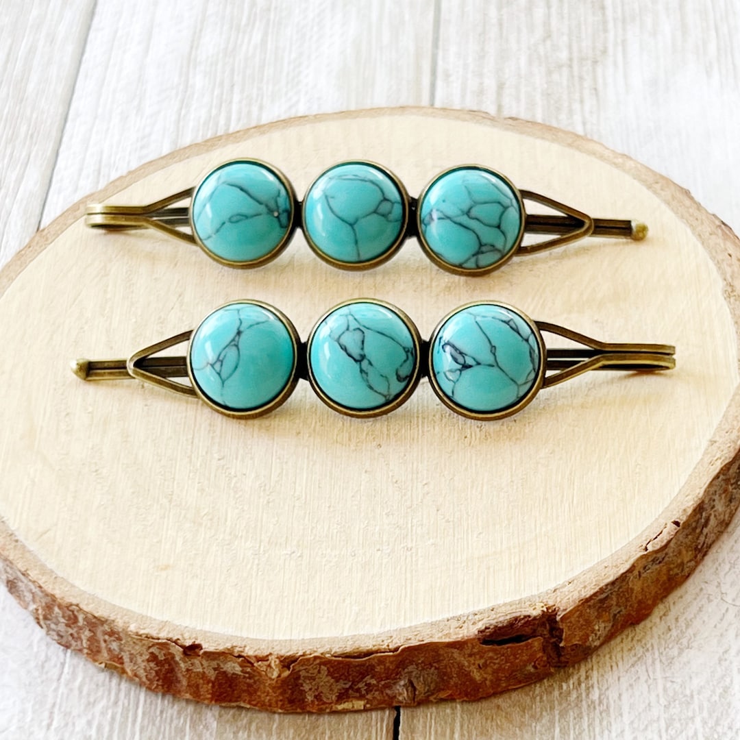 Boho Turquoise Hair Pin, Western Hair Pin, Cowgirl Hair Pin, Decorative ...