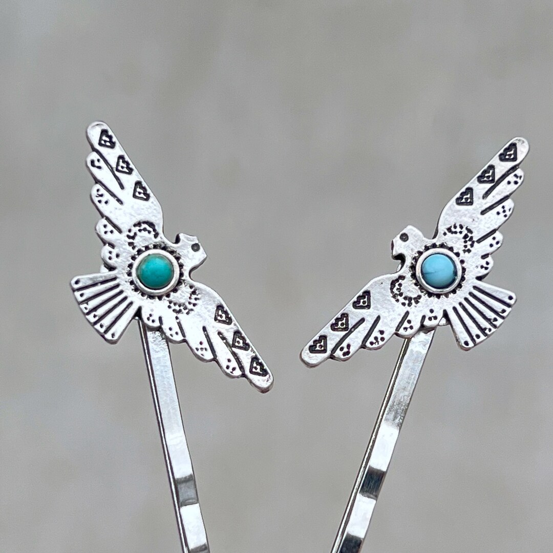 Thunderbird Western Hair Pin, Cowgirl Hair Pin, Decorative Bobby Pins ...