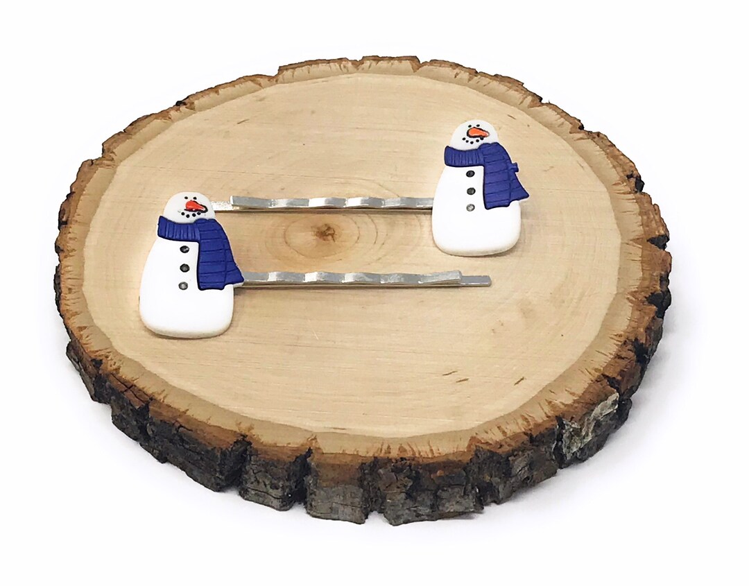 Snowman Hair Pins, Winter Hair Pins, Christmas Hair Pins, Decorative ...