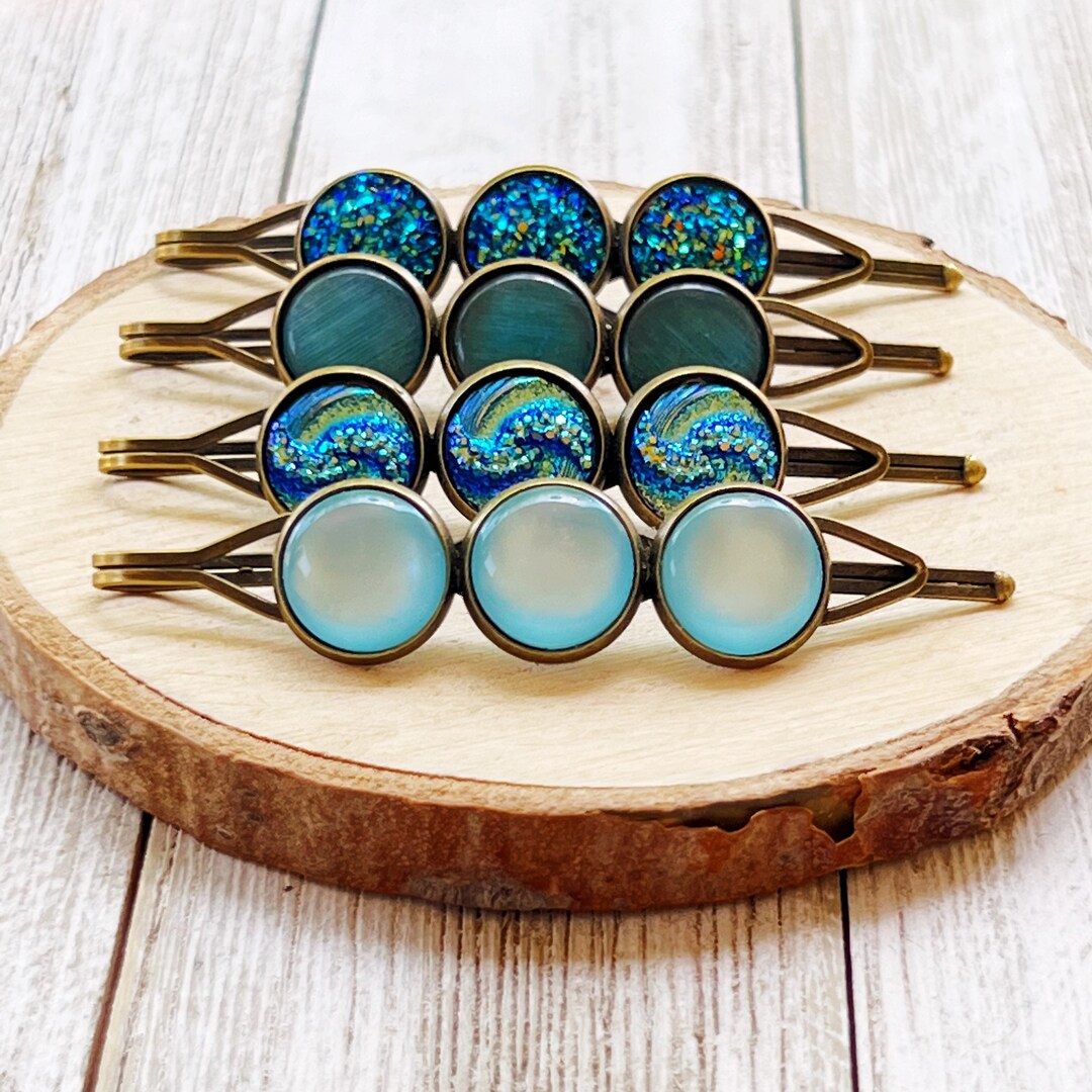 Blue Hair Pin Sets, Hair Pins for Women, Women Hair Clips, Cute Bobby ...