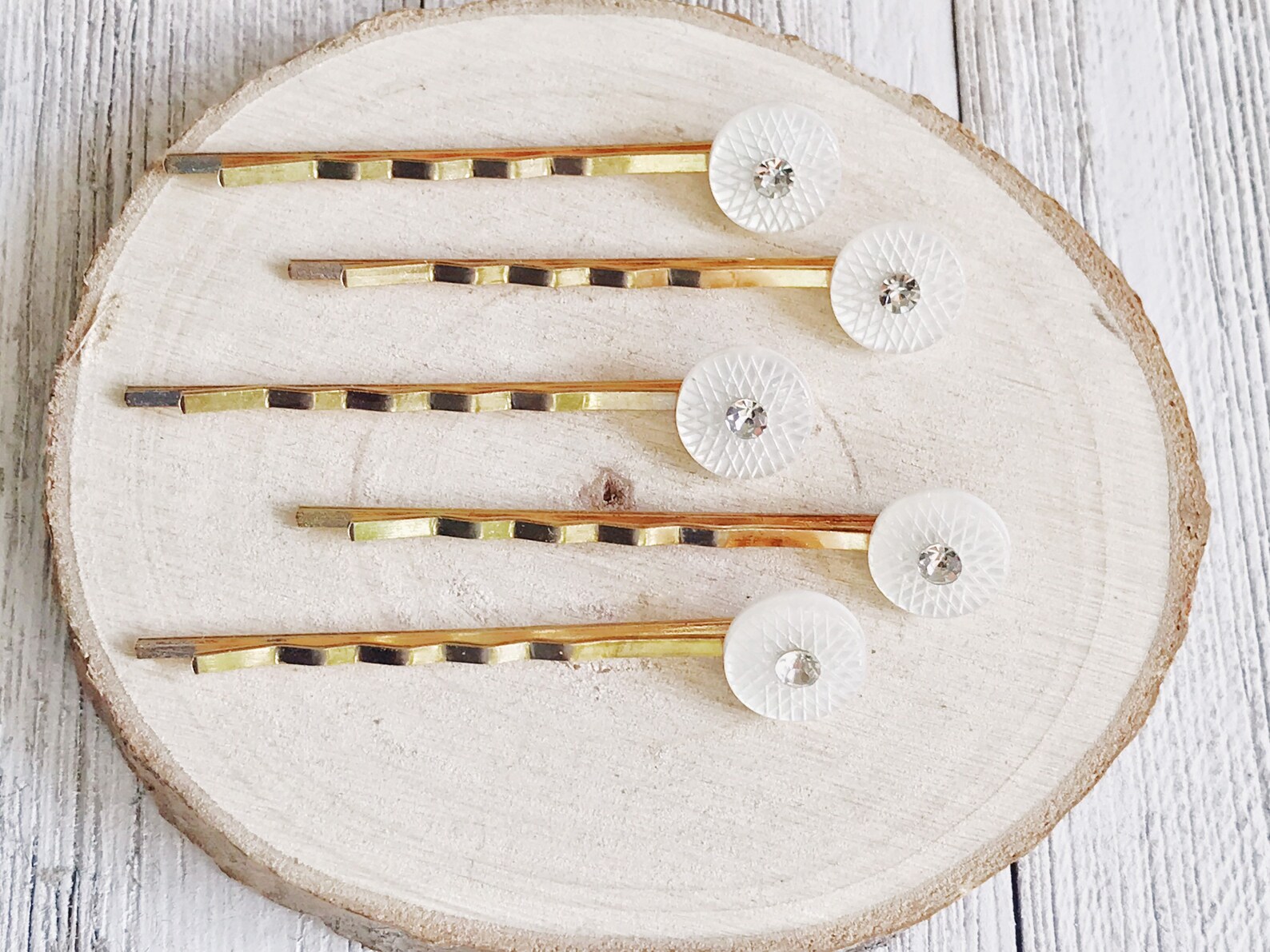 Épingles à cheveux géométriques blanches épingle à cheveux en - Etsy France