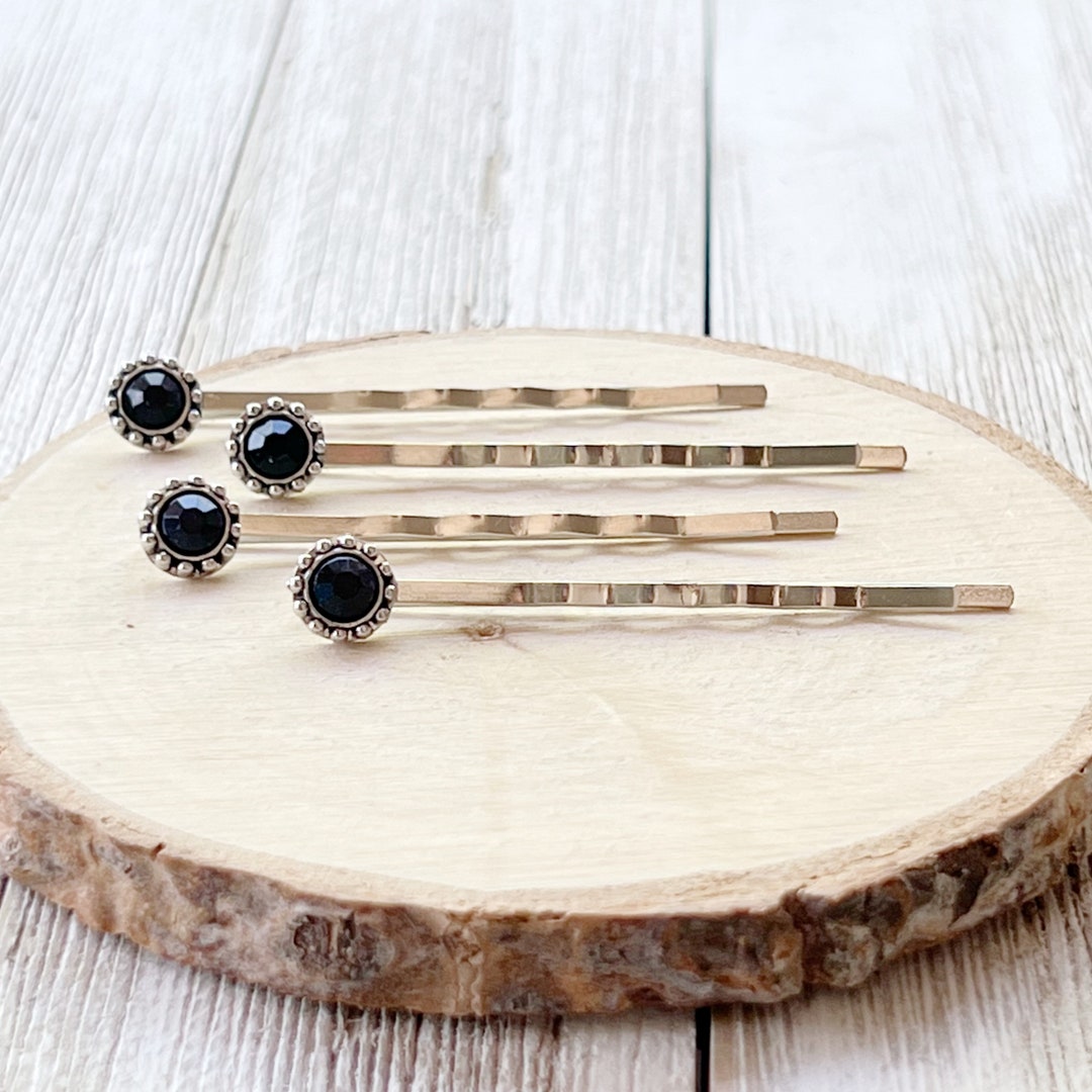 Boho Black Stone Hair Pins Western Hair Pin Cowgirl Hair - Etsy