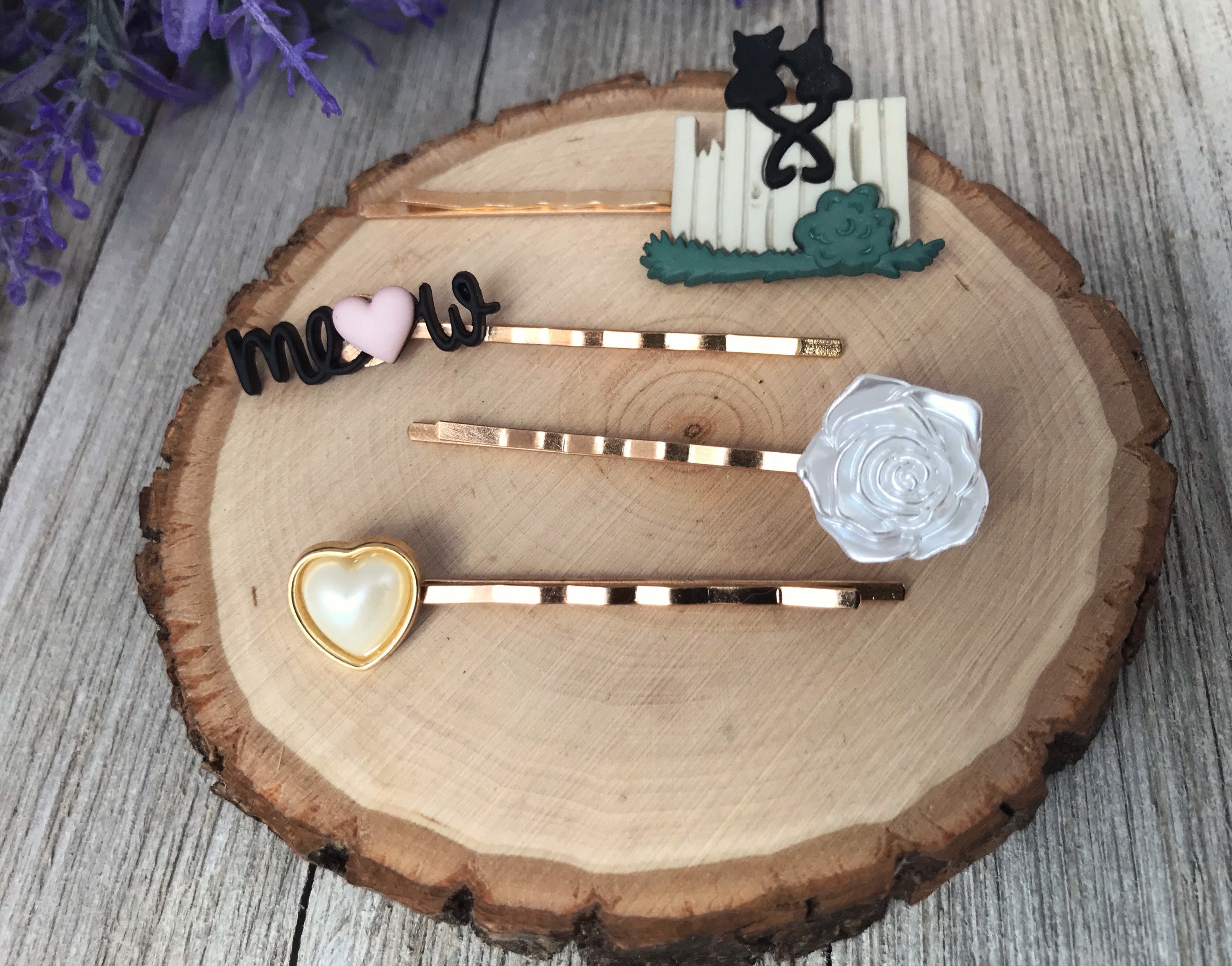 Cat Hair Pin Cat Bobby Pin Womens Hair Pins Womans Hair - Etsy