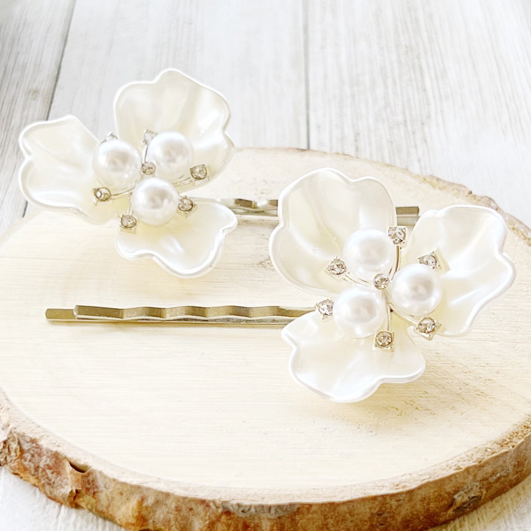 Floral Bobby Pins, Flower Hair Pins, Womens Hair Clip, Decorative Hair ...