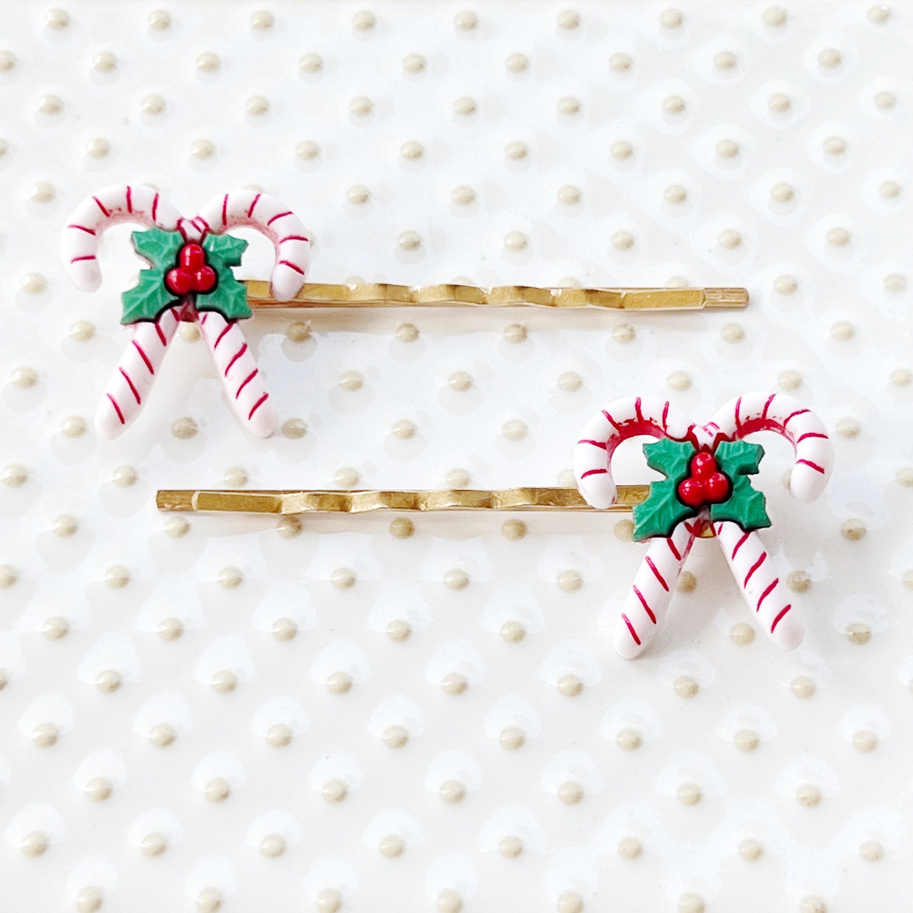 Christmas Hair Pins, Candy Cane Bobby Pins, Holiday Hair Pins ...