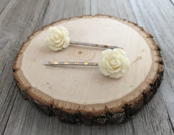 Rose Hair Pin Wedding Hair Jewelry Womens Hair Pins Flower - Etsy