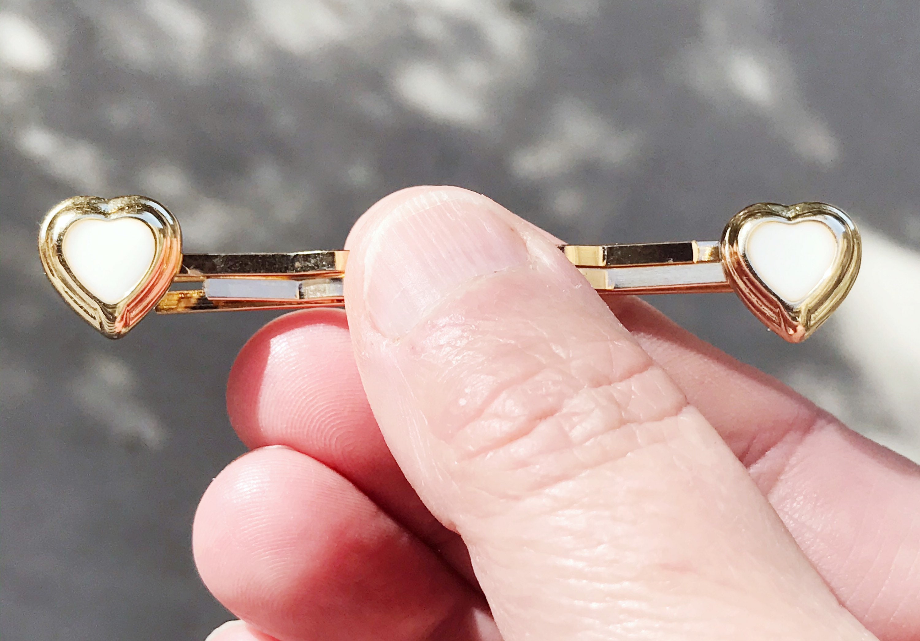 White Heart Hair Pin Heart Bobby Pin Womens Hair Pin | Etsy