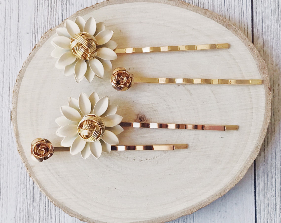 Flower Hair Pins Mothers Day Gift Women Hair Clip Floral | Etsy