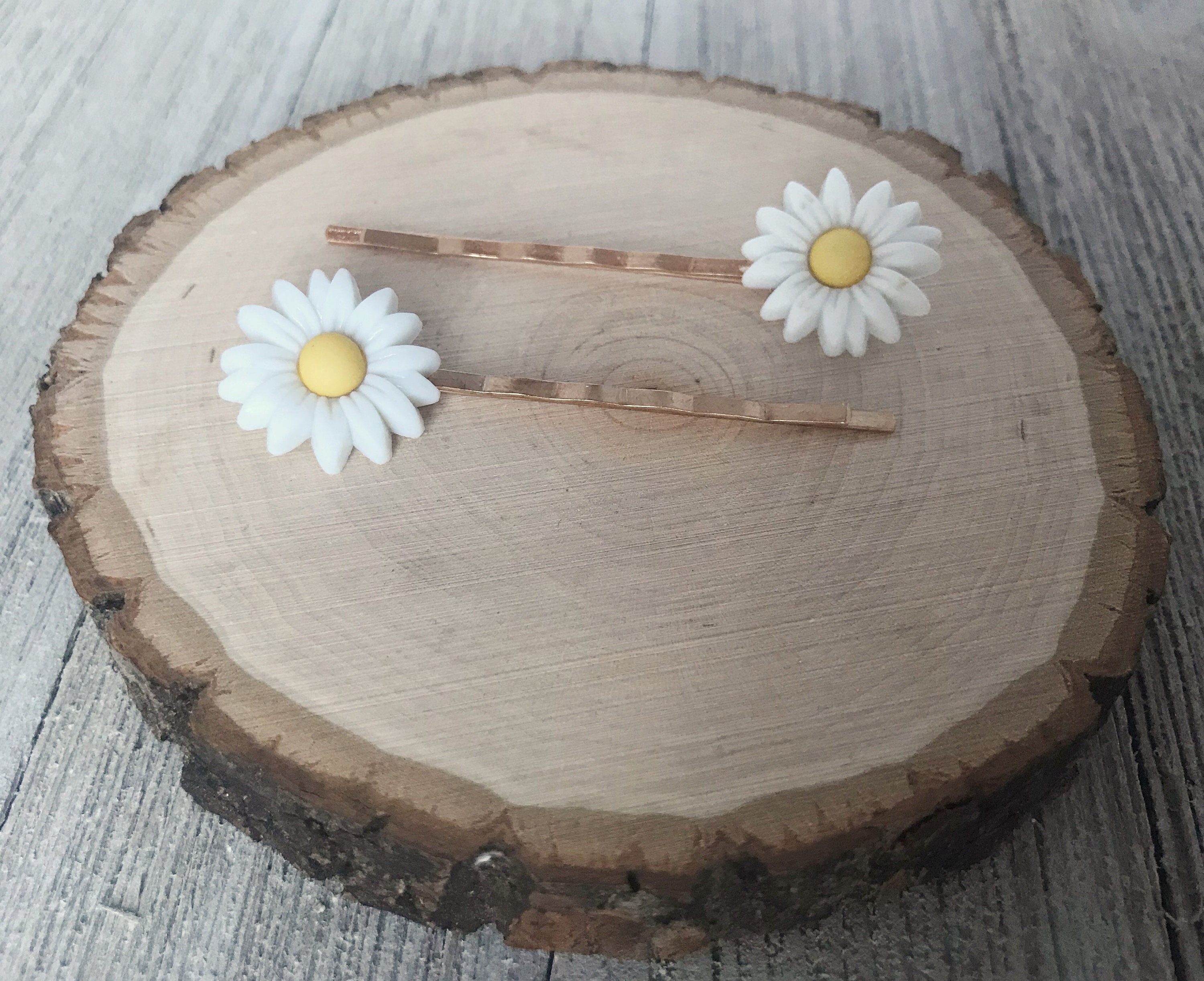 Daisy Hair Pins Floral Hair Pin Wedding Hair Flower Womens | Etsy
