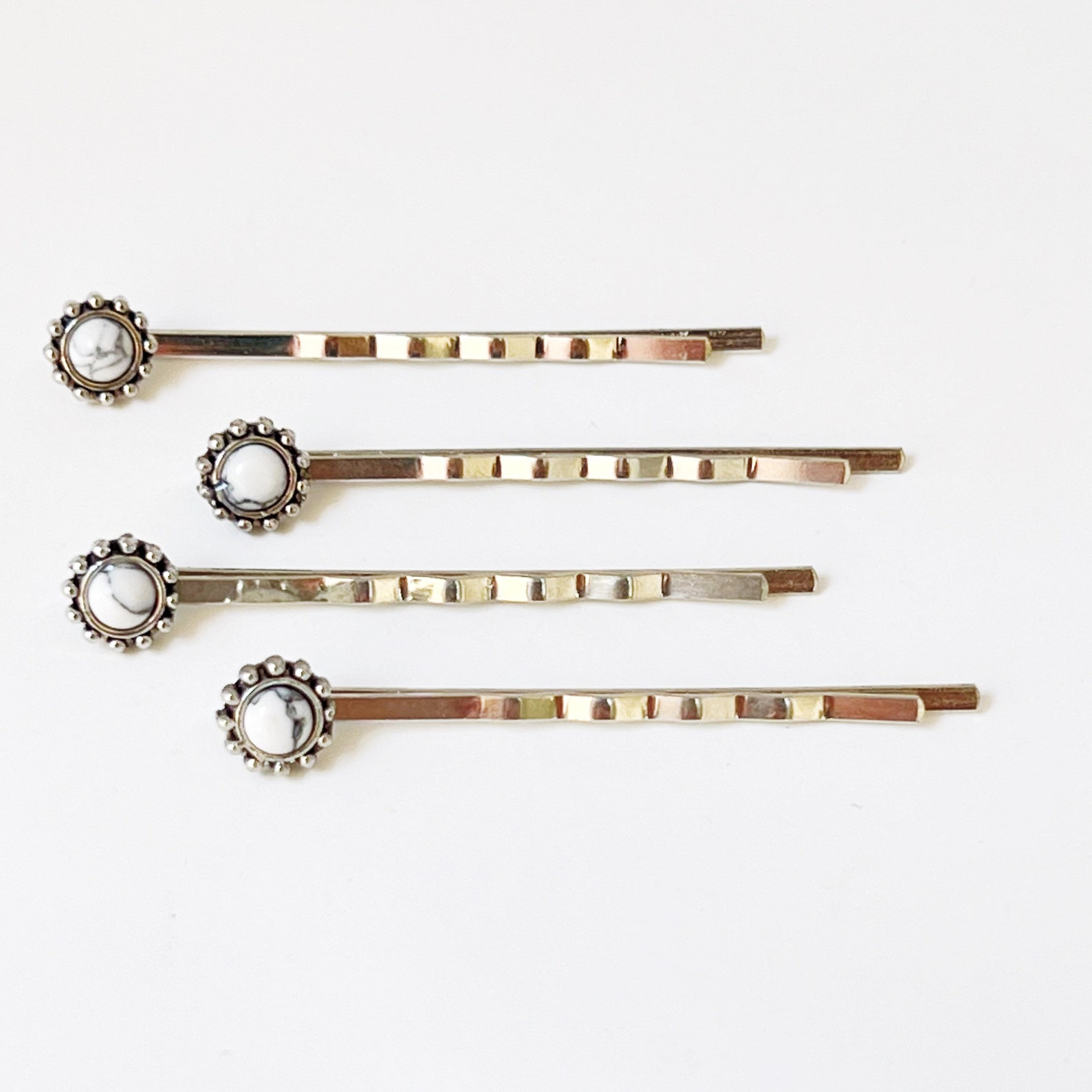 Boho White Stone Hair Pins, Western Hair Pin, Cowgirl Hair Pin ...