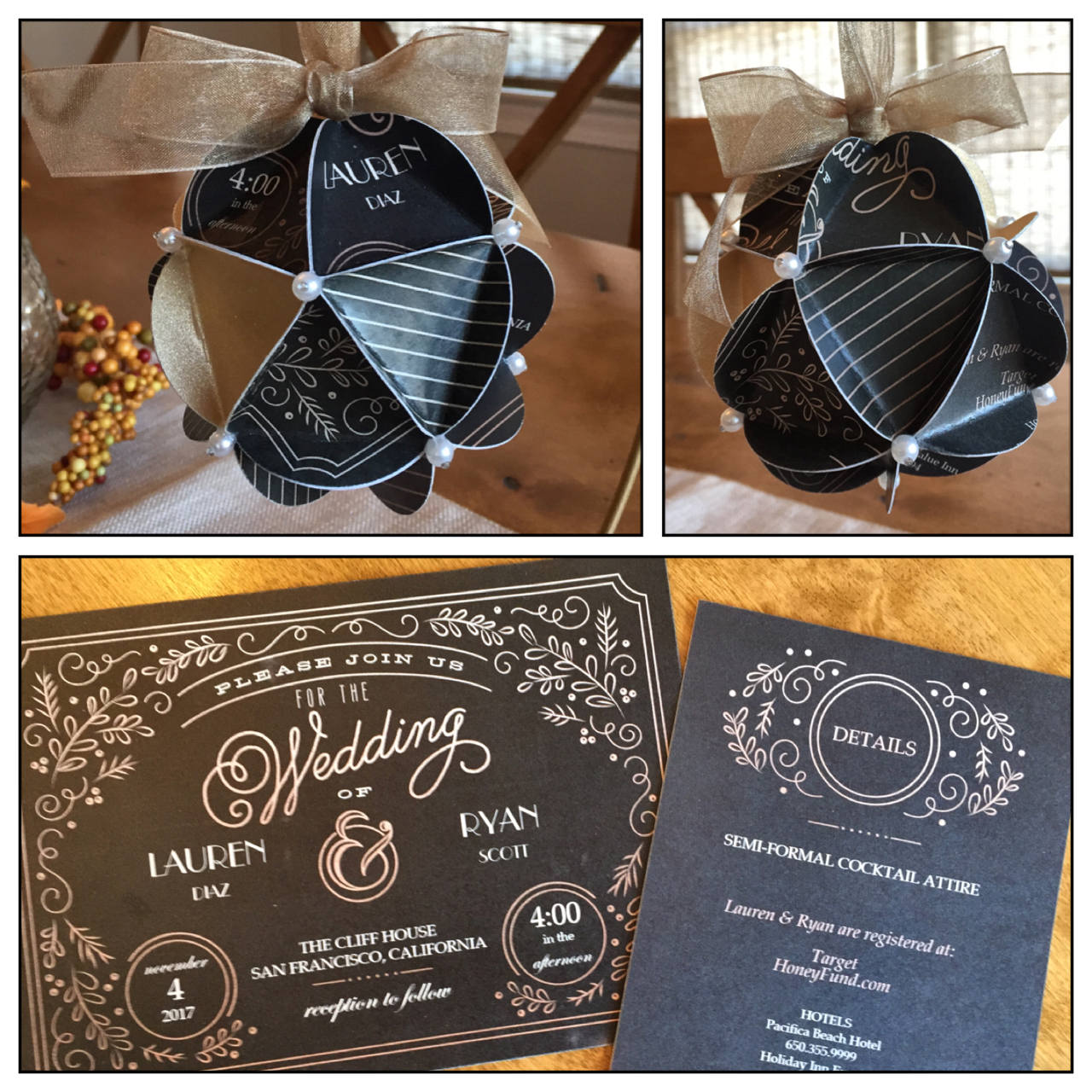 Keepsake Invitation Ornament Made of Wedding Invitation - Etsy