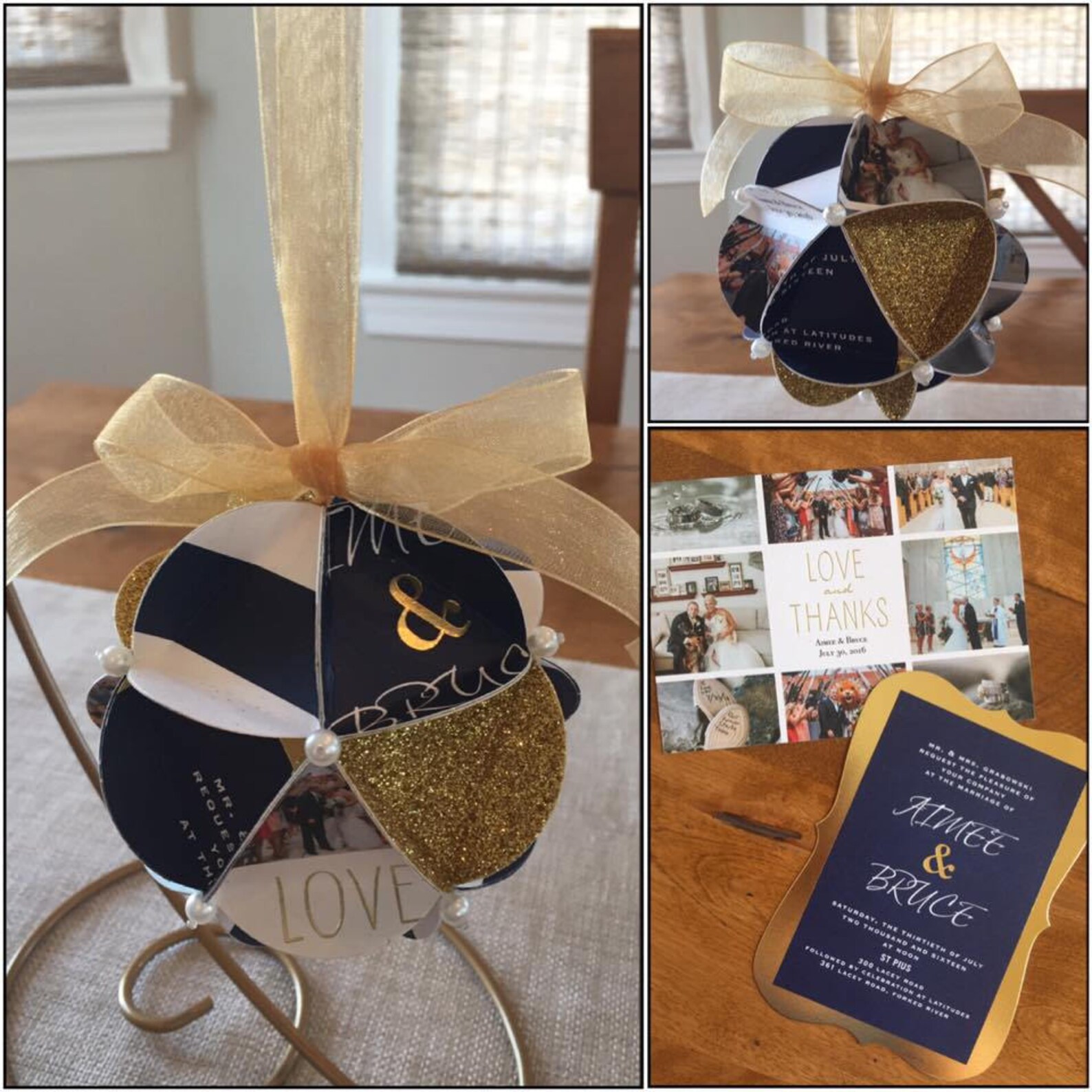 Keepsake Invitation Ornament Made of Wedding Invitation - Etsy